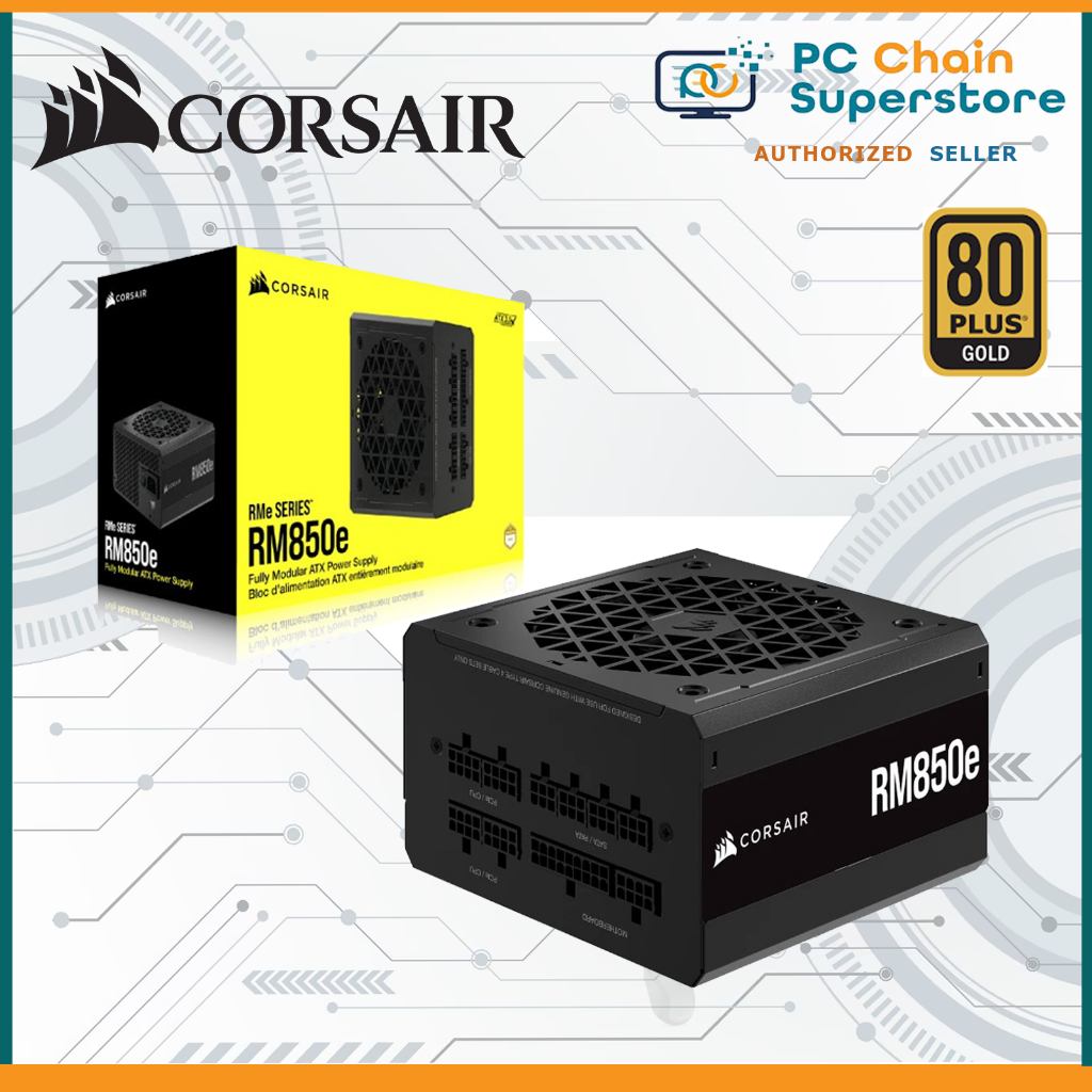 Corsair RM850e 850W 80+ Gold Fully Modular Low-Noise Power Supply ATX 3 ...