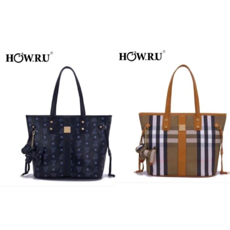 HOWRU TOTE BAG LARGE LEATHER | Shopee Philippines