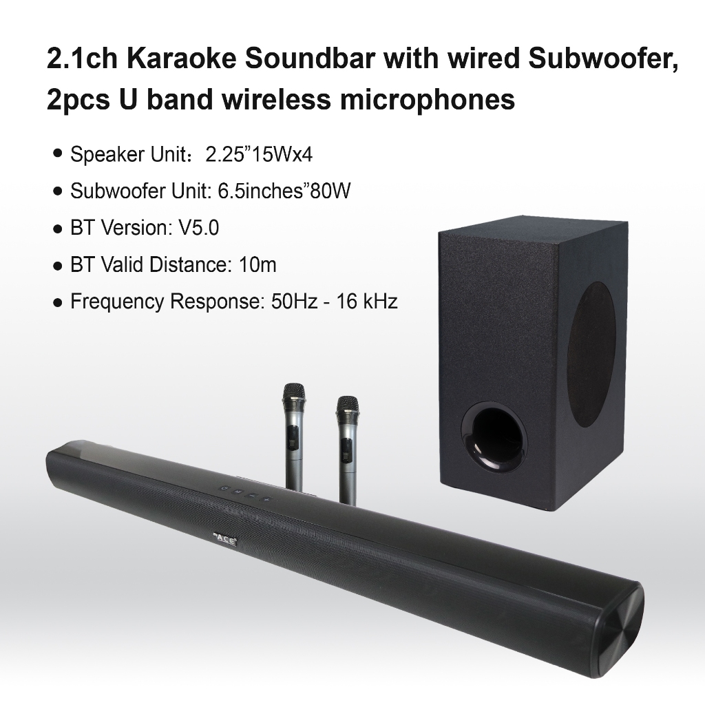ACE ET-K31TS Bluetooth Soundbar with Subwoofer | Shopee Philippines