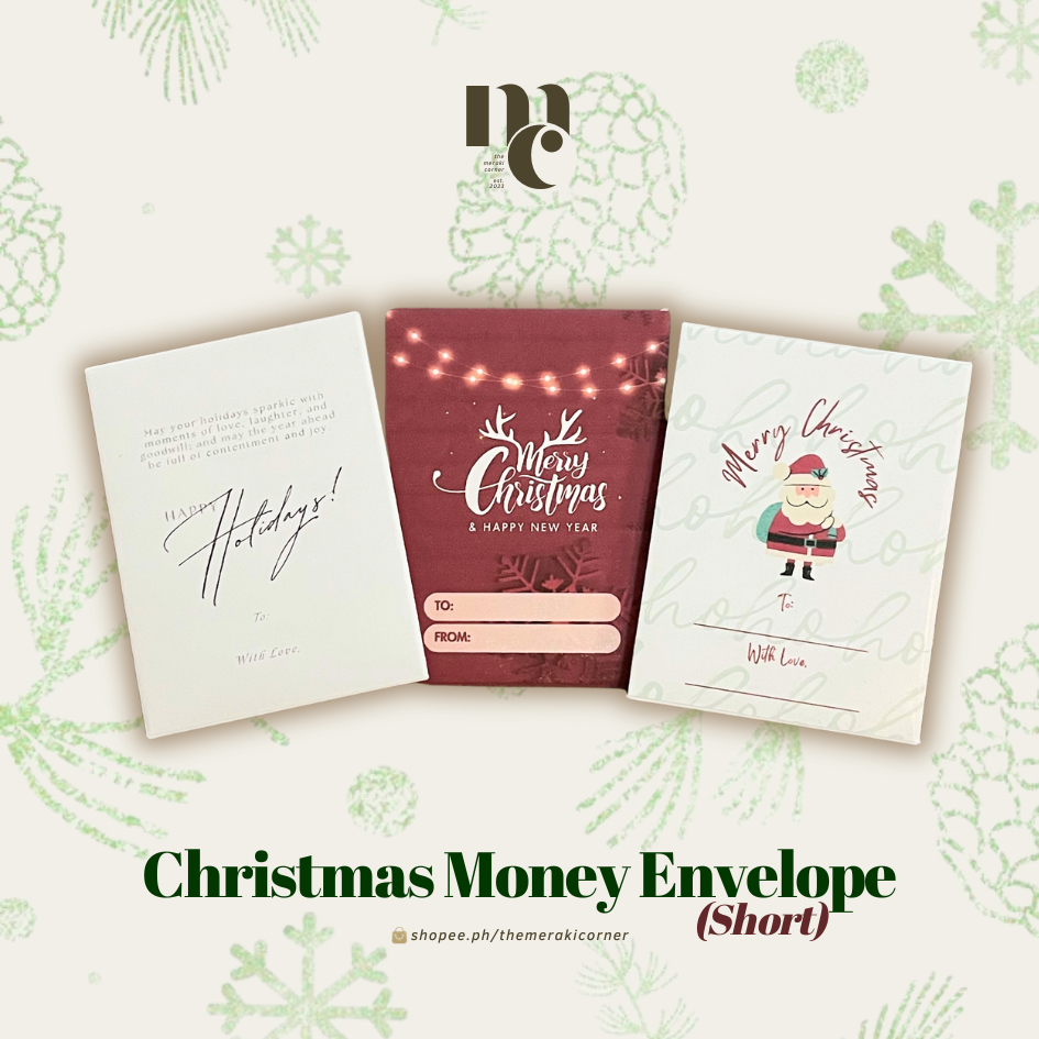 SMALL/SHORT - CHRISTMAS MONEY ENVELOPE / ANGPAO / AMPAO / PERSONALIZED ...