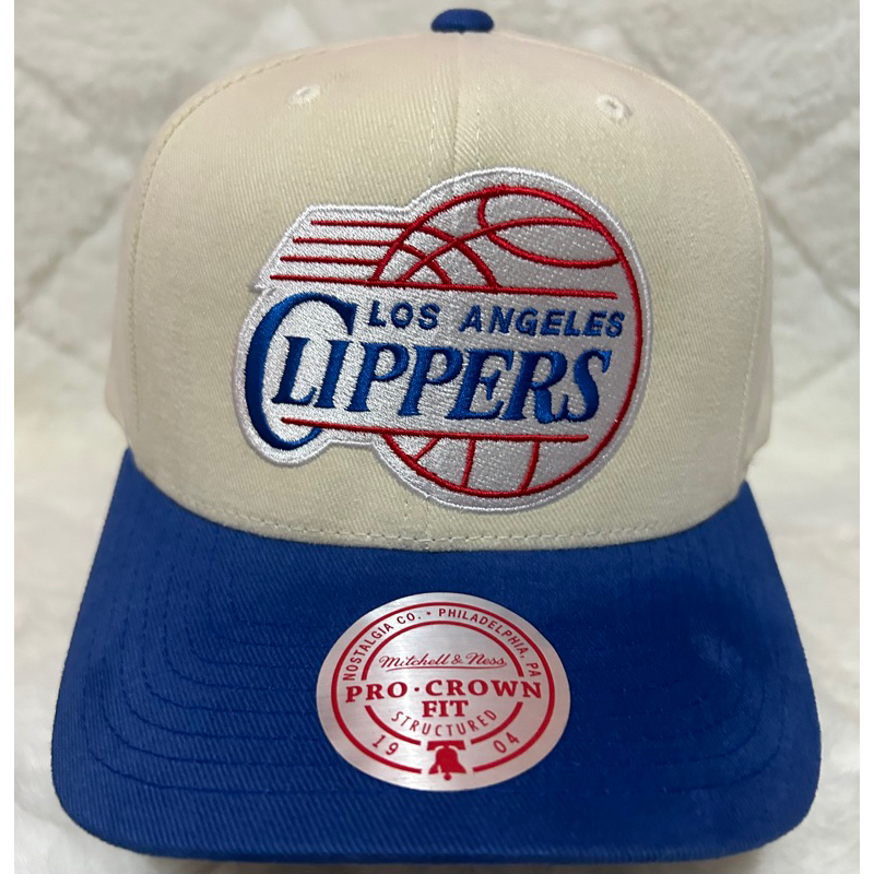 MITCHELL N NESS PRO CROWN FIT NBA LOS ANGELES CLIPPERS OFF WHITE ...
