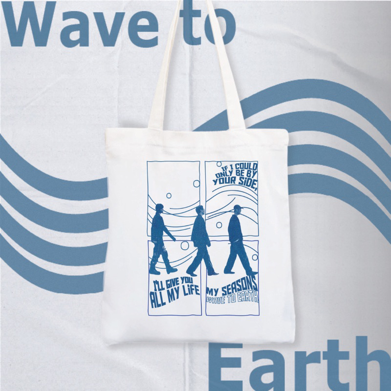 Wave to Earth Canvas Tote Bag | Shopee Philippines