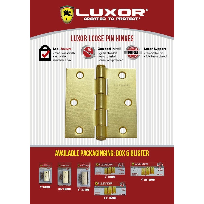 Luxor loose pin hinge door hinge bisagra hinges (box packaging ...