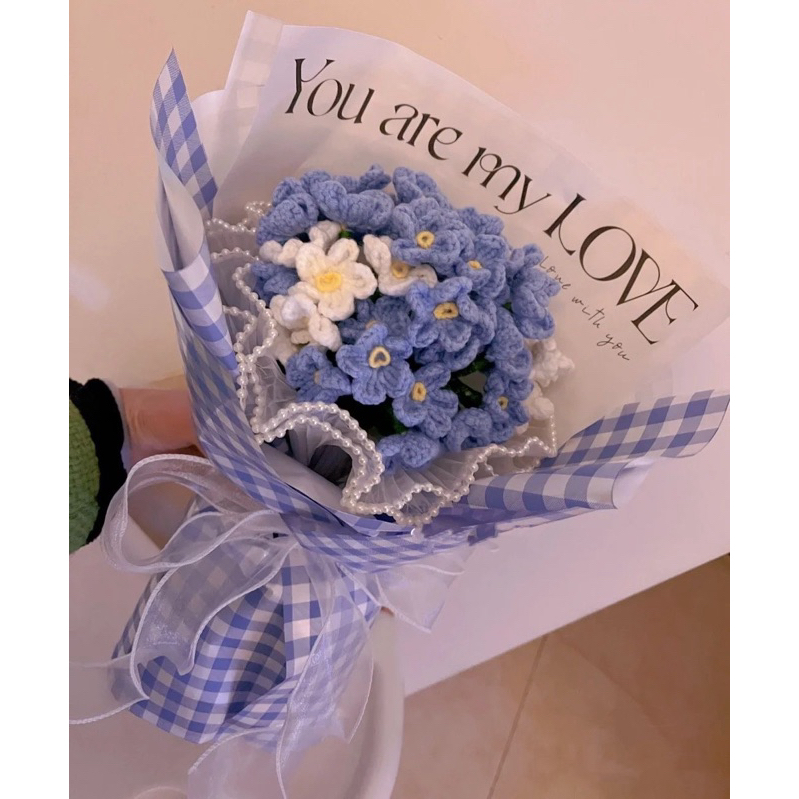 Crochet forget me not bouquet (READ DESCRIPTION FIRST) | Shopee Philippines