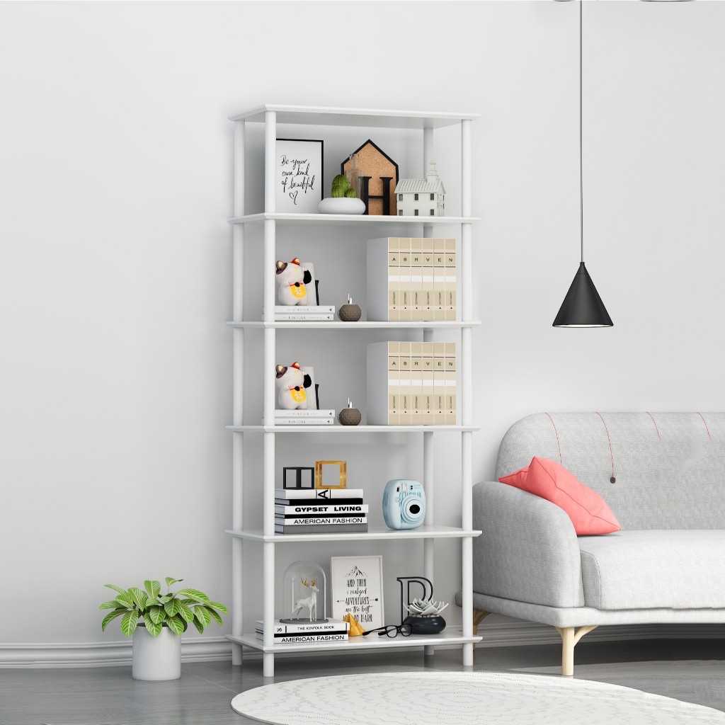 【High-Grade】Multi 3/4/5/6 Layers Shelf Storage Rack Standing Solid Wood ...