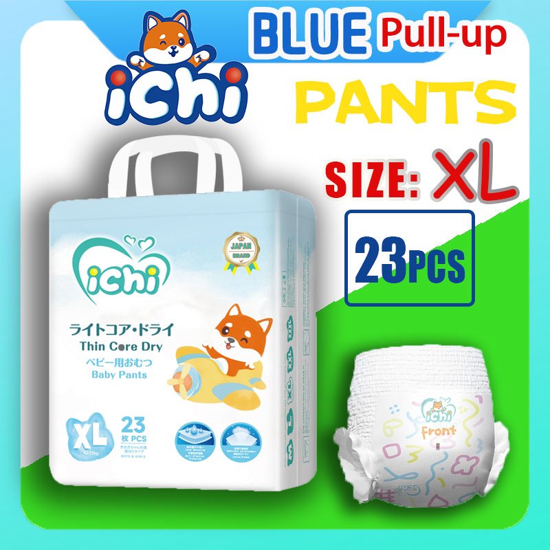 ICHI Baby diapers BLUE Pull-up All size Bundle Pack XL Size Medium ...