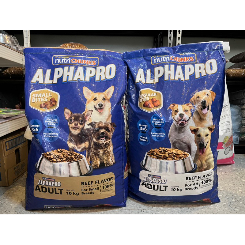 AlphaPro from Nutrichunks Beef flavour Dog Dry Food 10kg | Shopee Philippines