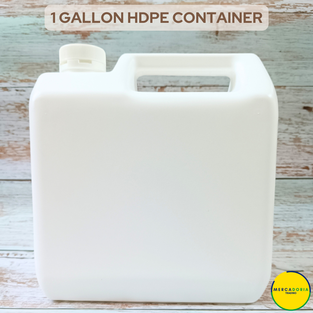 6 PCS Gallon Empty HDPE Plastic Container with Handle, Tamperproof Cap ...