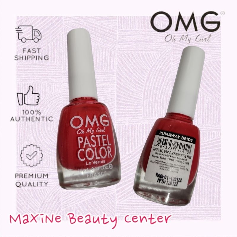 OMG PINK SERIES nail lacquer, 10ml nail polish, cutics, cutix | Shopee ...