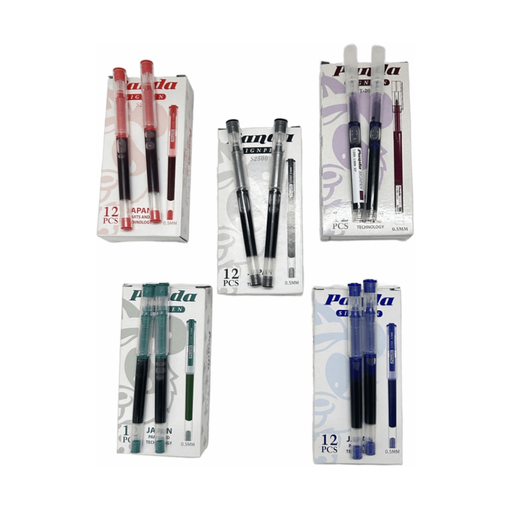 12PCS Panda Signpen S2500 0.5mm | Shopee Philippines