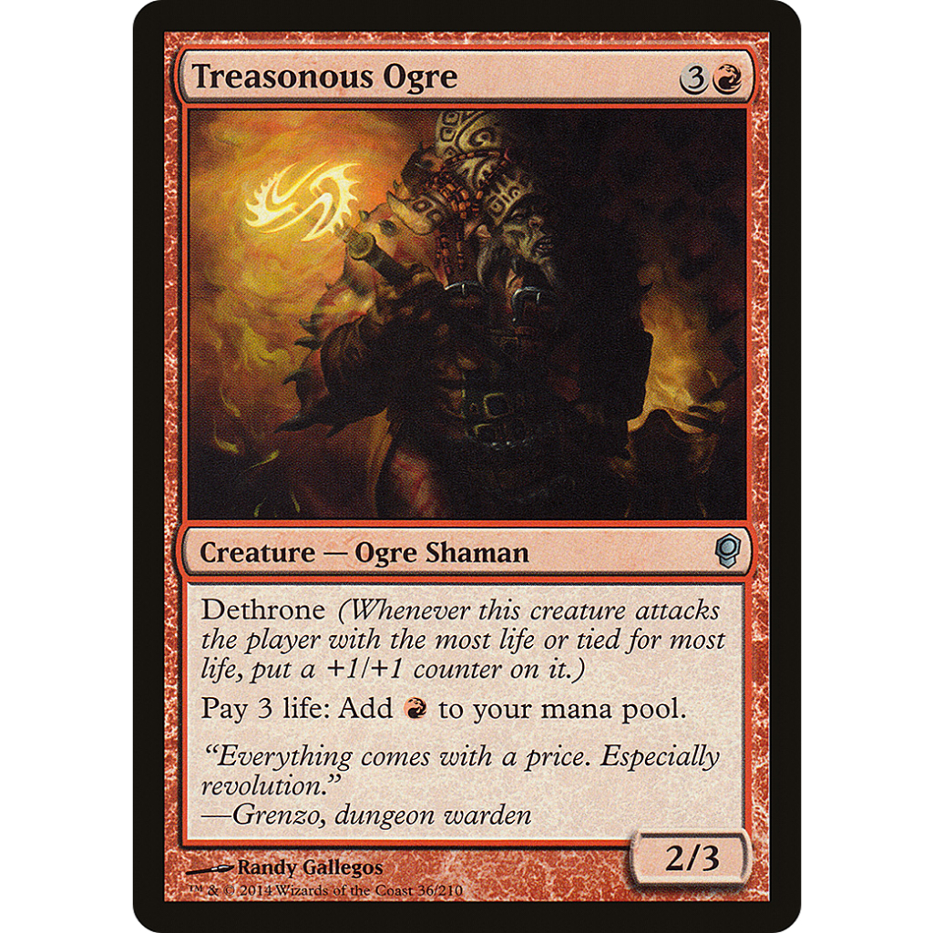 Treasonous Ogre cns-36 MTG Top Ratings Proxy (sticker is already on mtg ...
