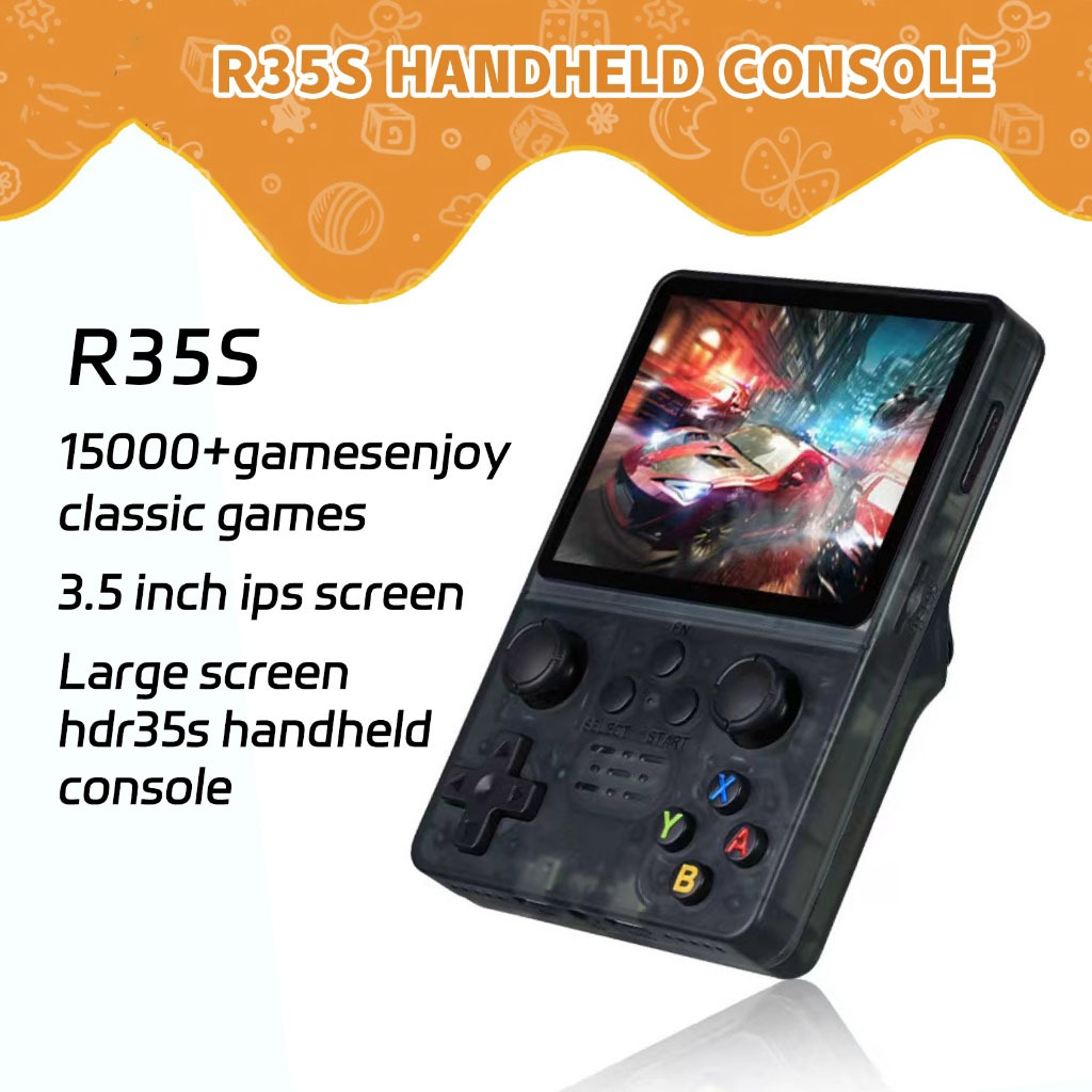R35S Retro Handheld Video Game Console 3.5 Inch Linux System Portable ...