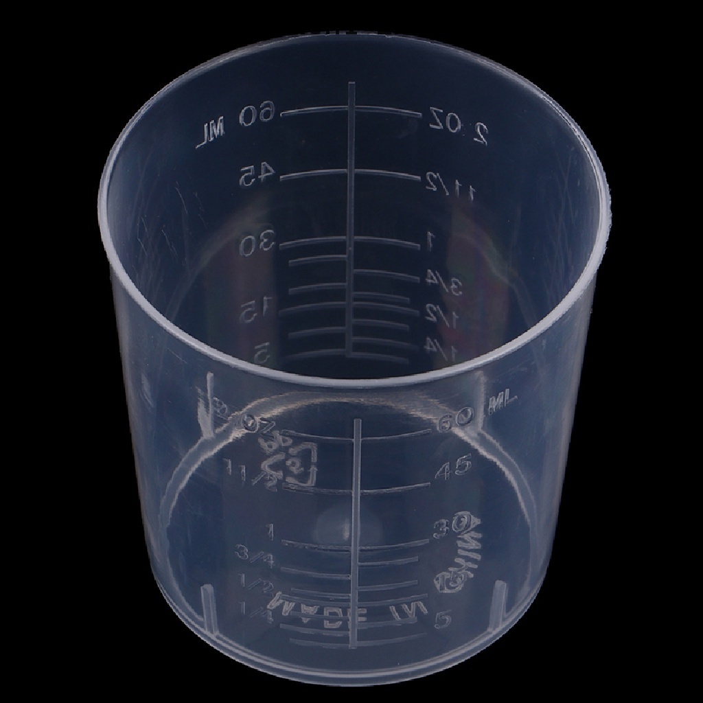 LB2LAB Plastic Laboratory Graduated Measuring Cup Clear Scale Show 60ML ...