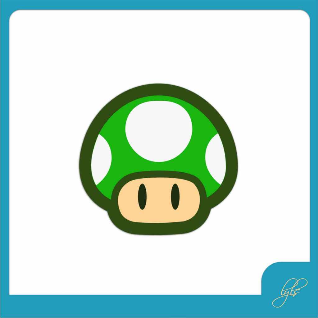 Mushroom Mario Green Anime Peeking Pekker Waterproof Sticker | Shopee ...