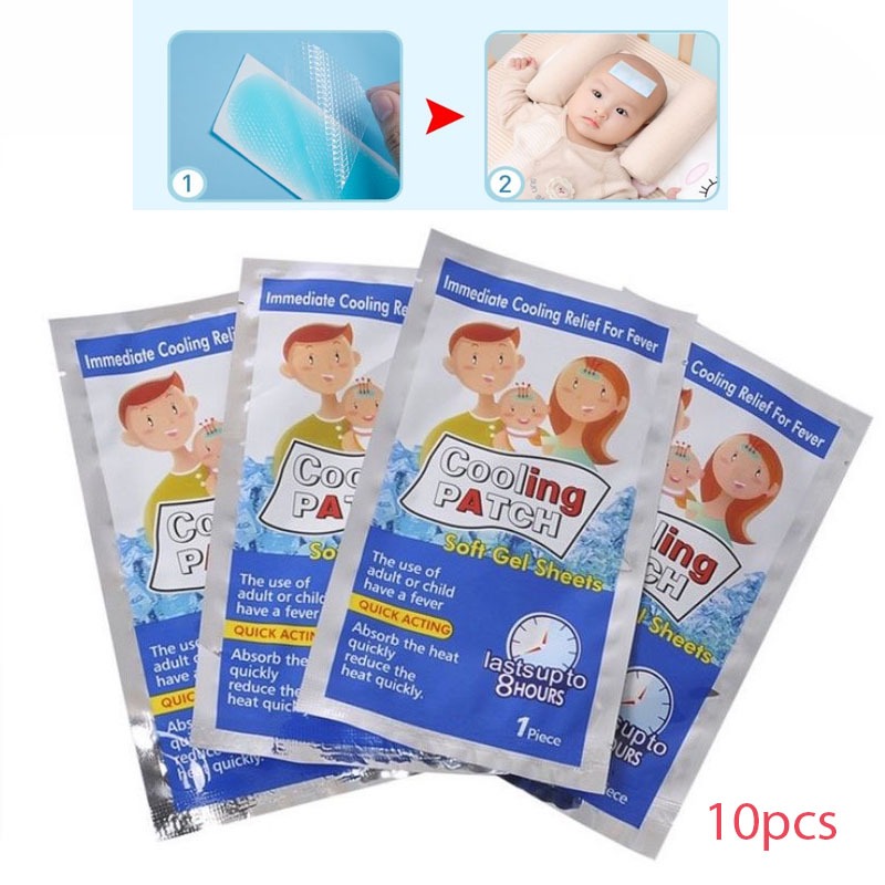 10pcs/Pack Set Cooling Fever Patch For Children Kids Headache Relief ...