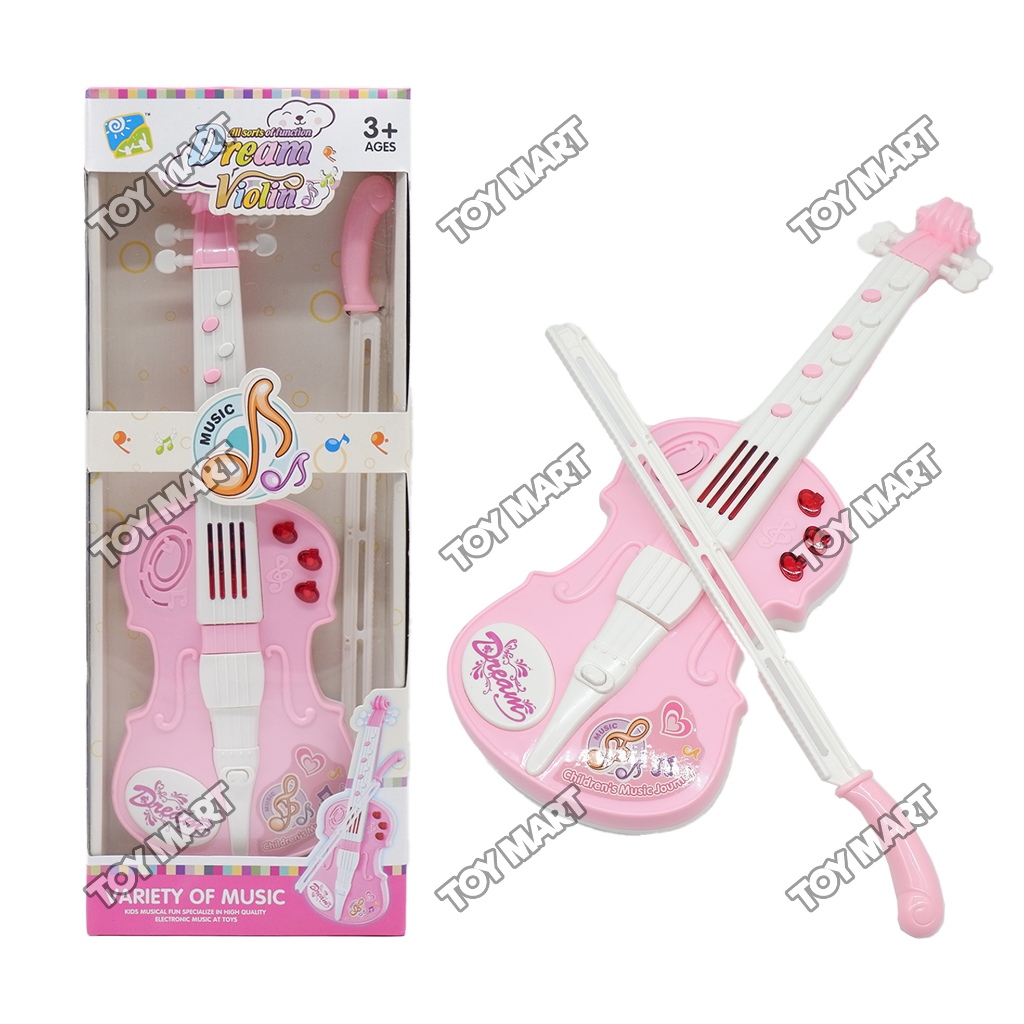 Dream Violin Kids Musical Instrument Light Sound with 12 Music Demo ...
