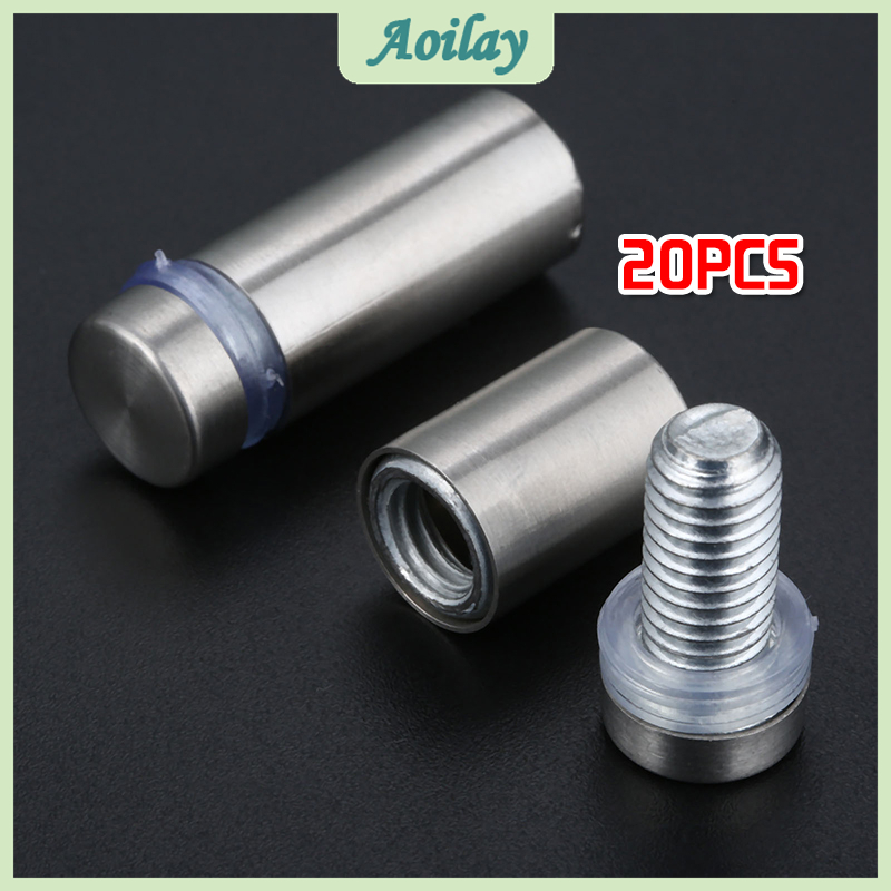 20pcs 12x25mm Advertising Standoff Bolt Stainless Steel Advertising ...