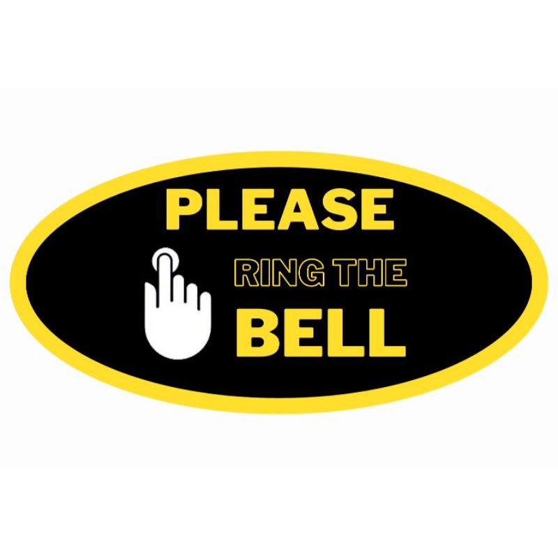 Please Ring the Bell Signages Vynil Sticker Waterproof | Shopee Philippines
