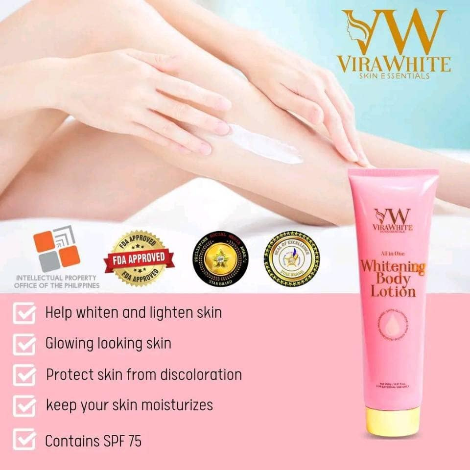 Virawhite Whitening body lotion Tube 250g | Shopee Philippines