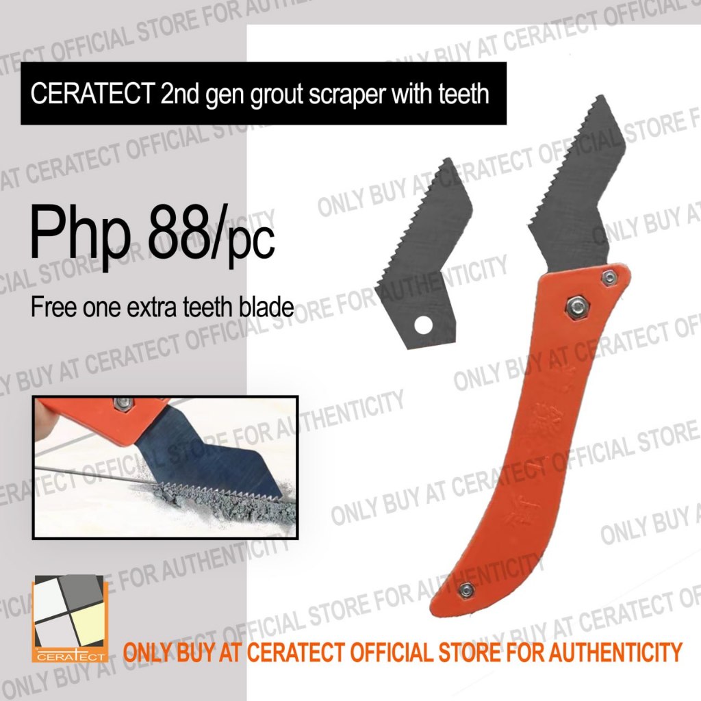 CERATECT 2nd gen grout scraper with teeth | Shopee Philippines