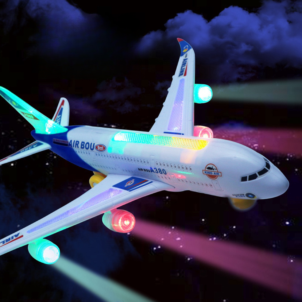 4D Flash Airlines A380 with Sound and Light Electric Plane Toy | Shopee ...