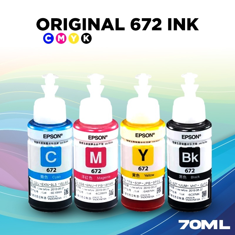EP SON Original Ink #672 70ml for L313 / L130 / L301 / L360 / L565 ...