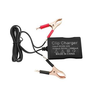 Battery Clip Charger DC12V-24V To 5V 3USB Charging Port 3A Output ...