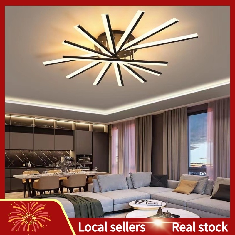 LED Living Room Chandelier Simple Centre light Tricolor Chandelier ...