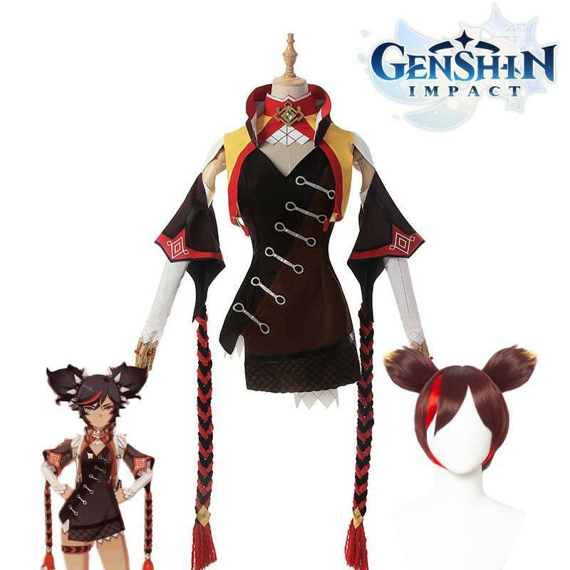 Genshin cosplay Xinyan Cosplay Costume and Genshin Impact Xinyan wig ...