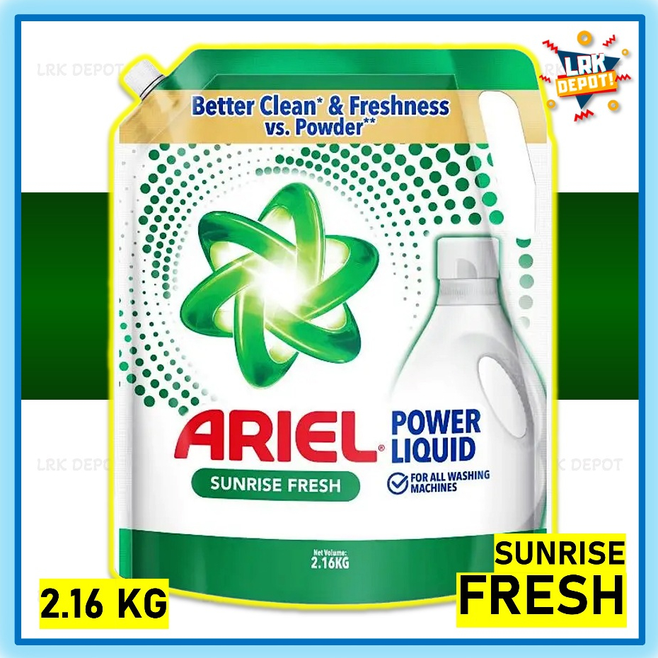 Ariel SUNRISE FRESH Liquid Laundry Detergent REFILL PACK (2.16 KG) Power Gel Kulob Removal 2.16 ...
