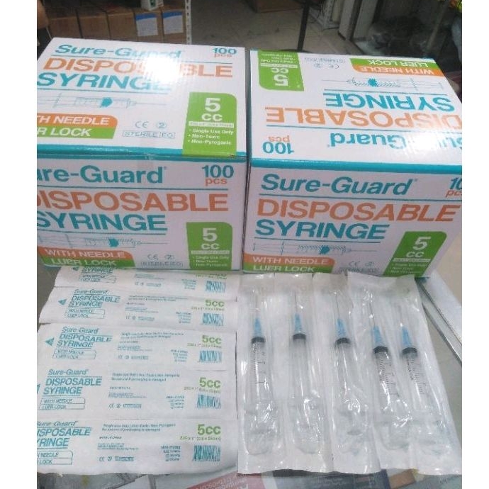 Disposable Syringe 5cc (1box) 100pcs | Shopee Philippines