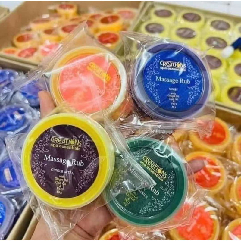 50G CREATIONS SPA ESSENTIALS Pain Relief Rub Soothing Massage Cream ...