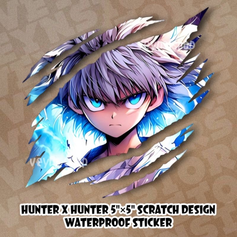 HUNTER X HUNTER KILLUA GON HISOKA KURAPIKA SCRATCH DESIGN WATERPROOF ...