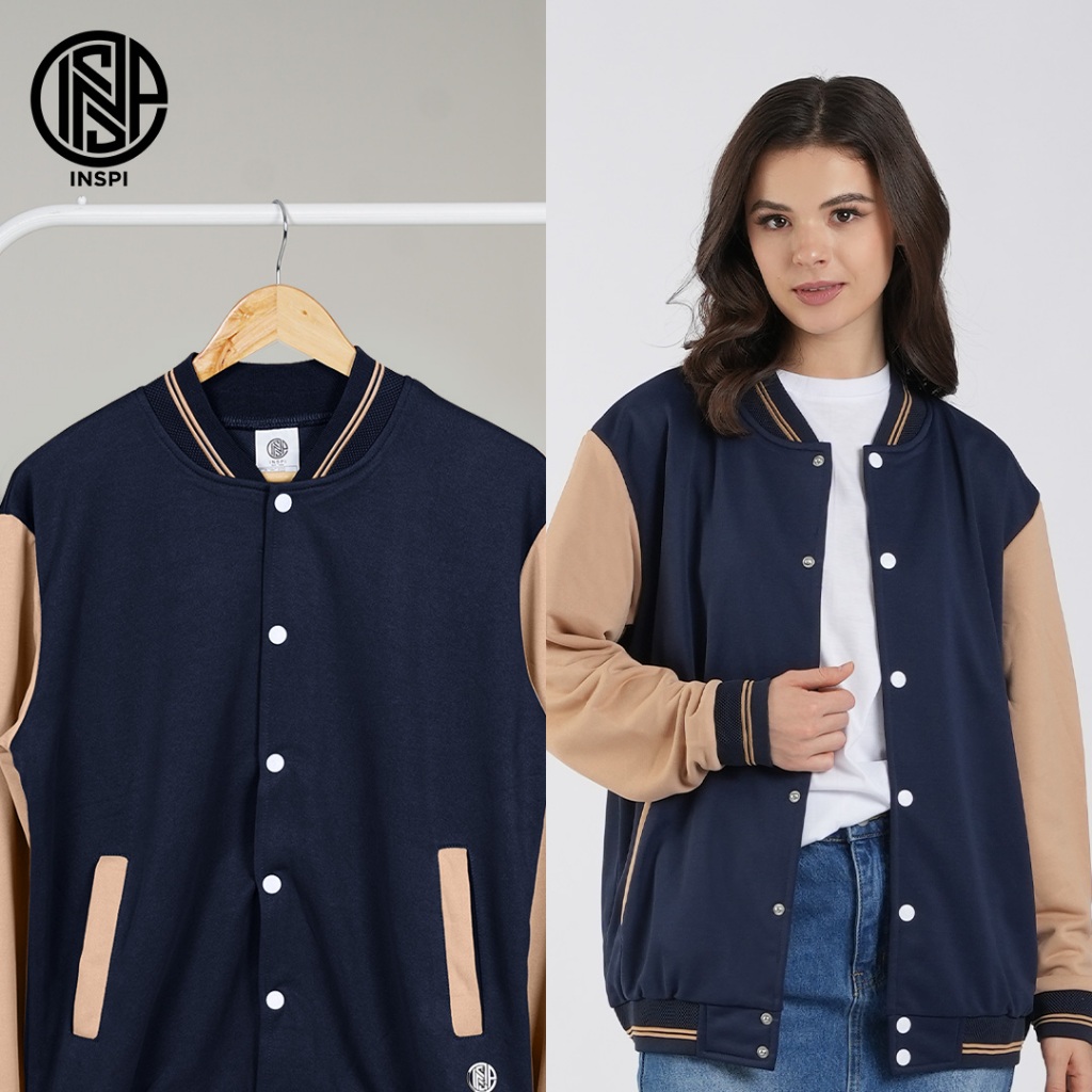 INSPI Varsity Jacket Baseball Jersey For Men and Women w/ Buttons and ...