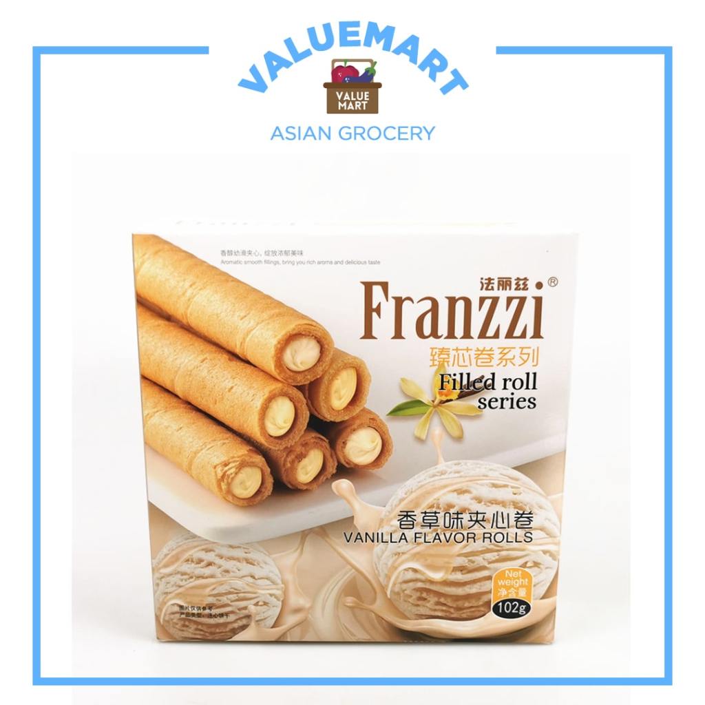 Franzzi Cream Filled Egg Rolls (Matcha, Vanilla, Coconut Yogurt) - 102g ...