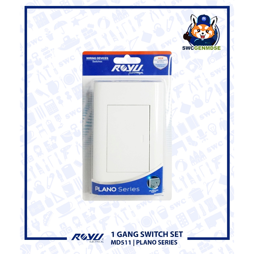 Original ROYU 1 Gang Switch Set | Plano Series | MD511 15A 250V ...
