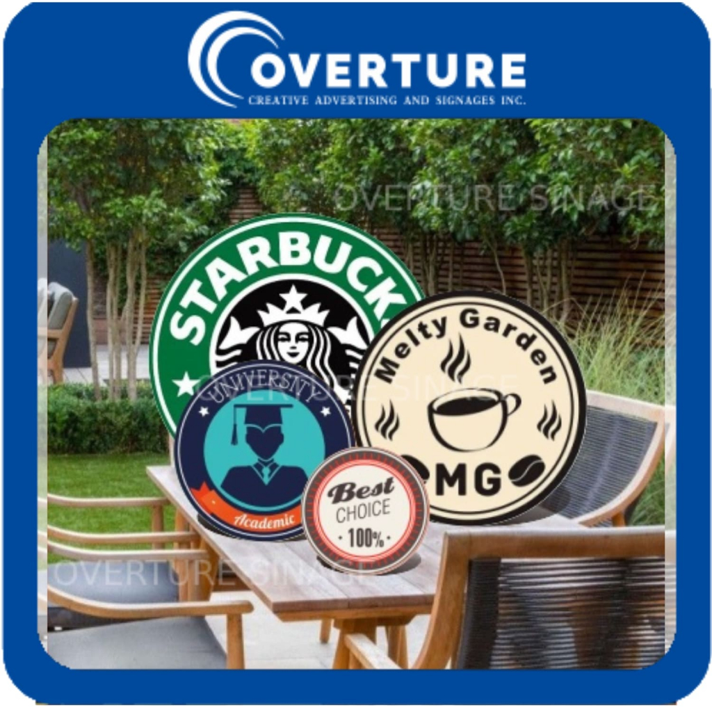 ROUND LOGO on SINTRA BOARD Laminated on Sintra Board Perfecct for ...