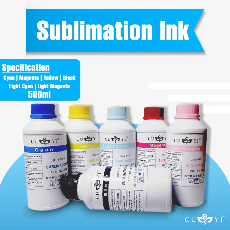 500ml CUYI Sublimation Ink for Modified Printer (6-colors) | Shopee ...