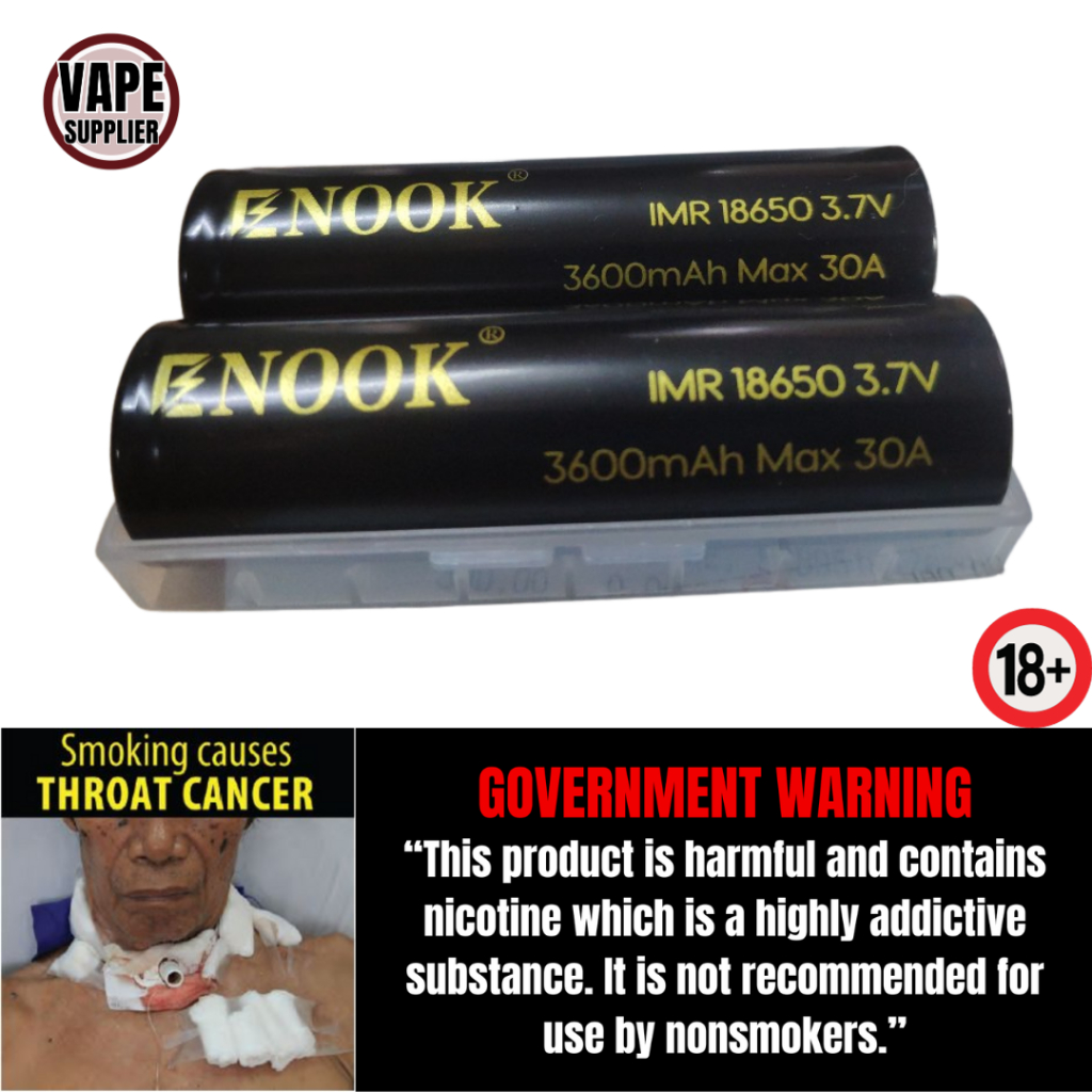ENOOK 18650 3600MAH 30A BATTERY(2PCS) | Shopee Philippines