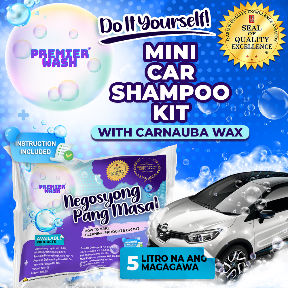 MINI CAR SHAMPOO KIT 5 LITERS YIELD - PREMIER WASH | Shopee Philippines