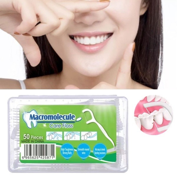 50pcs/Box Dental Floss Disposable Oral Cleaning Floss/Flosser Teeth ...