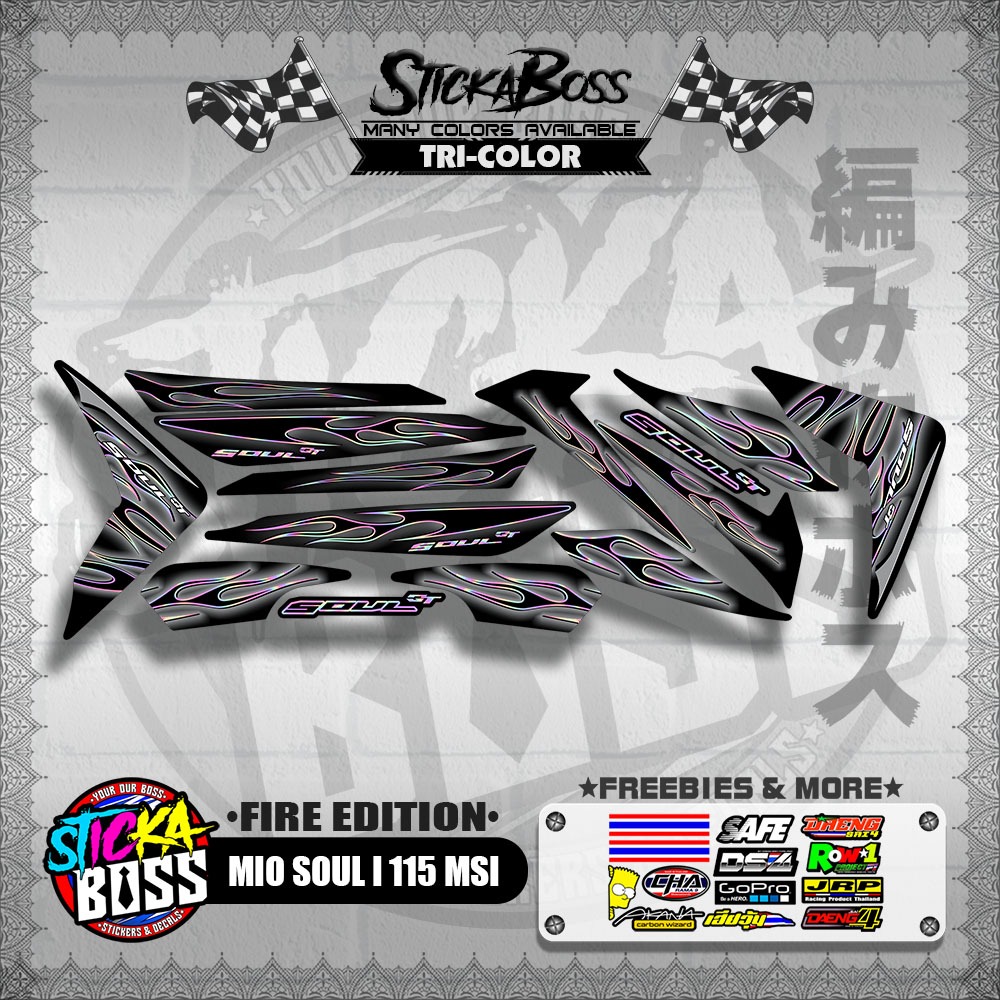 MIO SOUL I 115 MSI DECALS ( FIRE EDITION )【WITH FREEBIES】 | Shopee ...