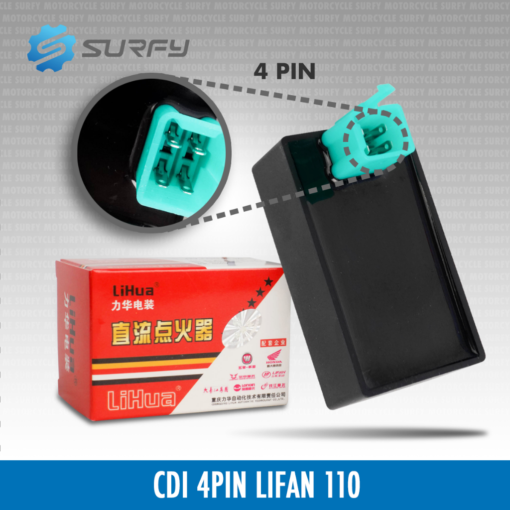 LiHua CDI Unit Lifan110 LF110 4Pin Original Battery Operated | Shopee ...