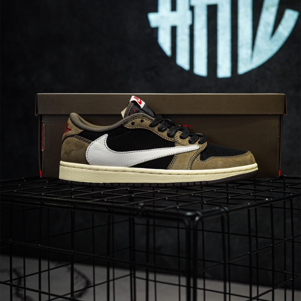 12】 J1 Low cut Travis Scott X OG TS SP Sneakers men with box | Shopee ...