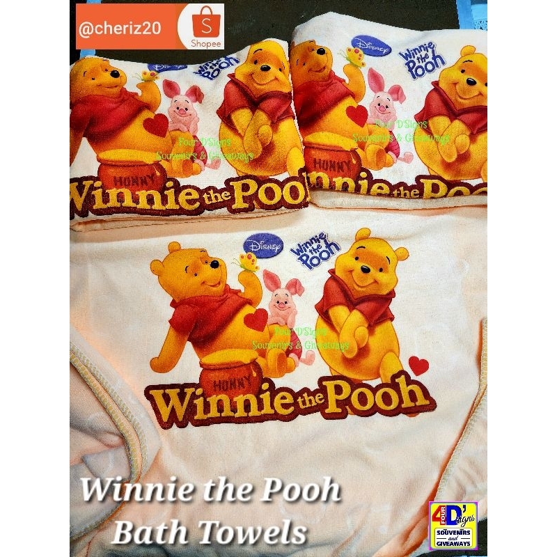 Winnie the Pooh Bath Towel (ready made / personalized) | Shopee Philippines