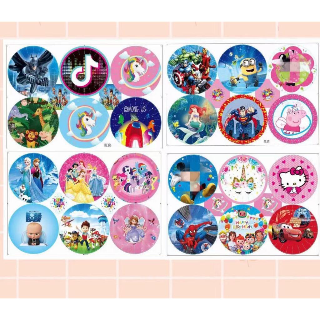10pcs Paper plate Character theme 9inch for kids girl boy birthday ...