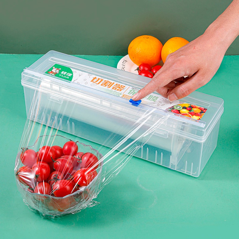 Refillable Food Cling Film/Wrap Cutting Box Kitchen Sliding Knife ...