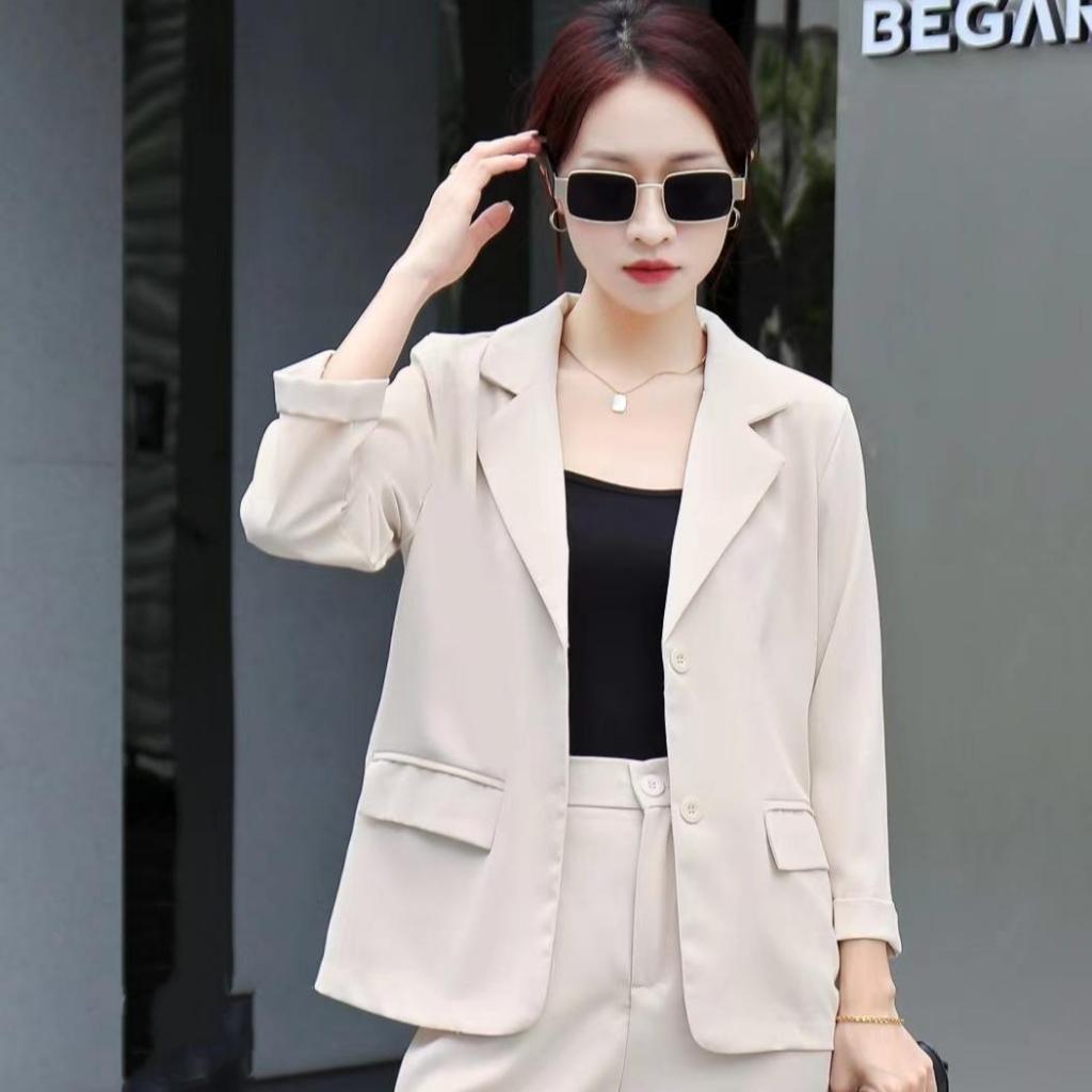 Kinwoo Folded Sleeves Blazer For Women | Shopee Philippines