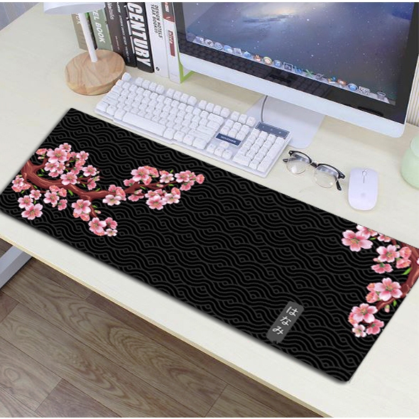 Extended Mouse Pad 90x40cm & 80x30cm Japanese Hanami XL Mouse Pad Mat ...