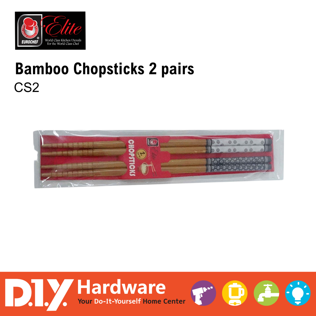 Eurochef Bamboo Chopsticks 2 Pair CS2 | Shopee Philippines